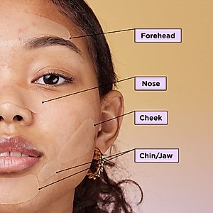 ZitSticka Hydrocolloid Surface Area Pimple Patches for Face - 2 Pack FACE MAP for Large Zit T-Zone Coverage - Absorbs Oil, Unclogs Pores, & Targets Clusters - Zit Patch and Sticker