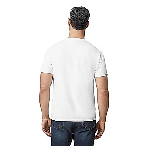 Gildan Adult Softstyle Cotton T-Shirt, Style G64000, Multipack, White (2-Pack), Large
