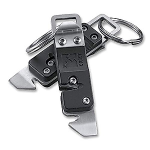 CRKT Micro Tool & Key Chain Sharpener: Multi-Tool for Everyday Carry, Seatbelt Cutter, Knife Sharpener, Bottle Opener 9096