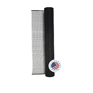 Kidkusion Heavy Duty Deck Guard, Black - 16' L x 3' H | Made in USA; Indoor/Outdoor Balcony and Stairway Deck Rail Safety Net; Child Safety; Pet Safety; Toy Safety