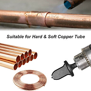 Saipe 5 Pcs Swaging Tool Drill Bit Set 1/4 Inch Hex Shank Copper Pipe Flaring Tool Tube Expander Air Conditioner Copper Pipe Swaging Flaring Tool for Copper Tubing (1/4'', 3/8'', 1/2'', 5/8'', 3/4'')