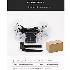 little sapling Led Solar String Lights Outdoor String Lights Garden Crystal Ball Decorative Lights Waterproof Indoor Fairy Lights for Home Garden Patio Party Yard Christmas