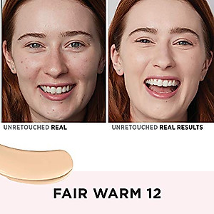 IT Cosmetics Your Skin But Better Foundation + Skincare, Fair Warm 12 - Hydrating Coverage - Minimizes Pores & Imperfections, Natural Radiant Finish - With Hyaluronic Acid - 1.0 fl oz