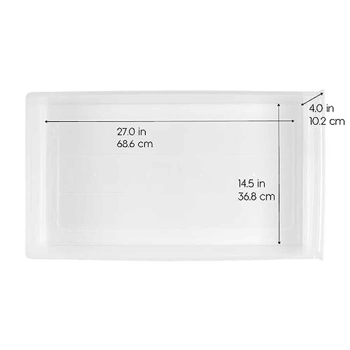 IRIS USA 27.5 Qt Plastic Under Bed Storage Containers with Sliding Organizer Drawers, 4 Pack, Stackable Storage Bins for Clothes, Linens and Shoes, White