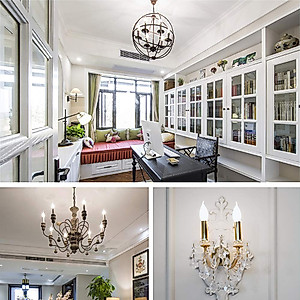 Energetic 12 Pack 60 Watt Dimmable LED Chandelier Light Bulb, 500lm, 5000K Daylight CA11 Filament LED Candle Light Bulb, E12 Base, CRI 90+, UL Listed