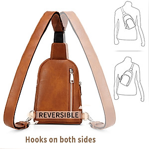 AOCINA INICAT Small Sling Bag Crossbody Vegan Leather Fanny Packs for Women Fashionable Chest Bag for Travel(026-Black with RFID)