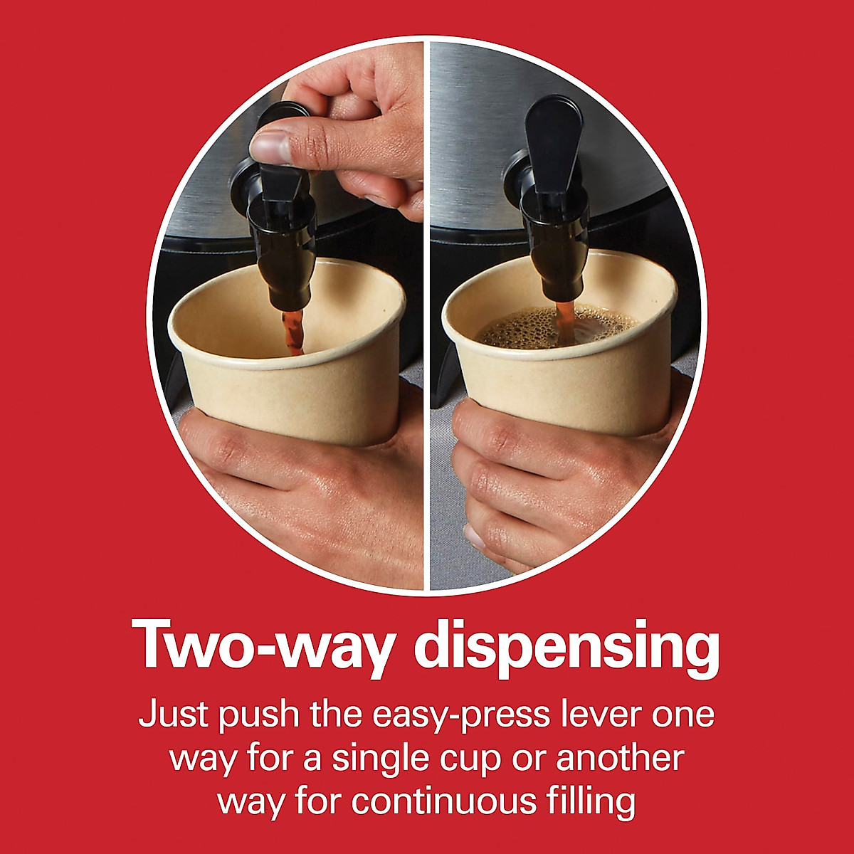 Hamilton Beach 45 Cup Coffee Urn and Hot Beverage Dispenser, Silver