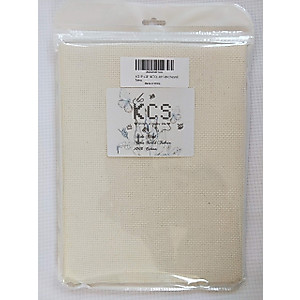 19" x 28" 14CT Counted Cotton Aida Cloth Cross Stitch Fabric (Natural)