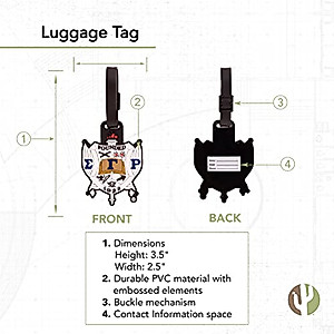 Sigma Gamma Rho Luggage Tag Sorority Bag (PVC Luggage Tag - Crest)