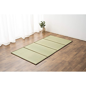 EMOOR Japanese Tatami Mat Twin Natural Rush Grass (Undyed), Foldable Igusa Mattress Floor Sleeping Japanese Futon Mattress Meditation Yoga Zen