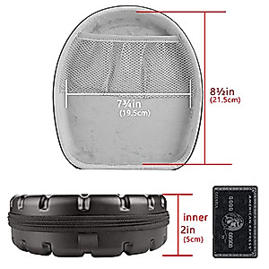 Geekria PRO Headphones Case Compatible with Master & Dynamic M & D MW75, MW65, MW60, MW50+, MH40, MG20 Wireless Case, Replacement Hard Shell Travel Carrying Bag with Cable Storage (Silver)