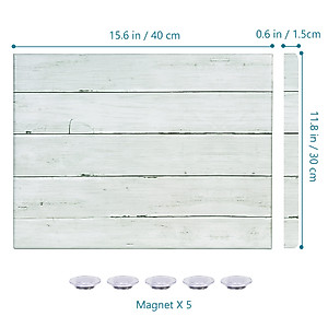 Aitakatta Wooden Planks Print Magnetic Surface Dry Erase Board, 12 x 16 inches Decorative White Board for Wall with Design, Frameless Dry Erase Board for Wall（Plank,4030,1pc）