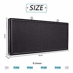 CX PH6 Outdoor LED Scrolling Sign 40'' x 18'' Full Color WiFi LED Sign Display Board with High Resolution High Brightness and New SMD Technology - Programmable LED Sign