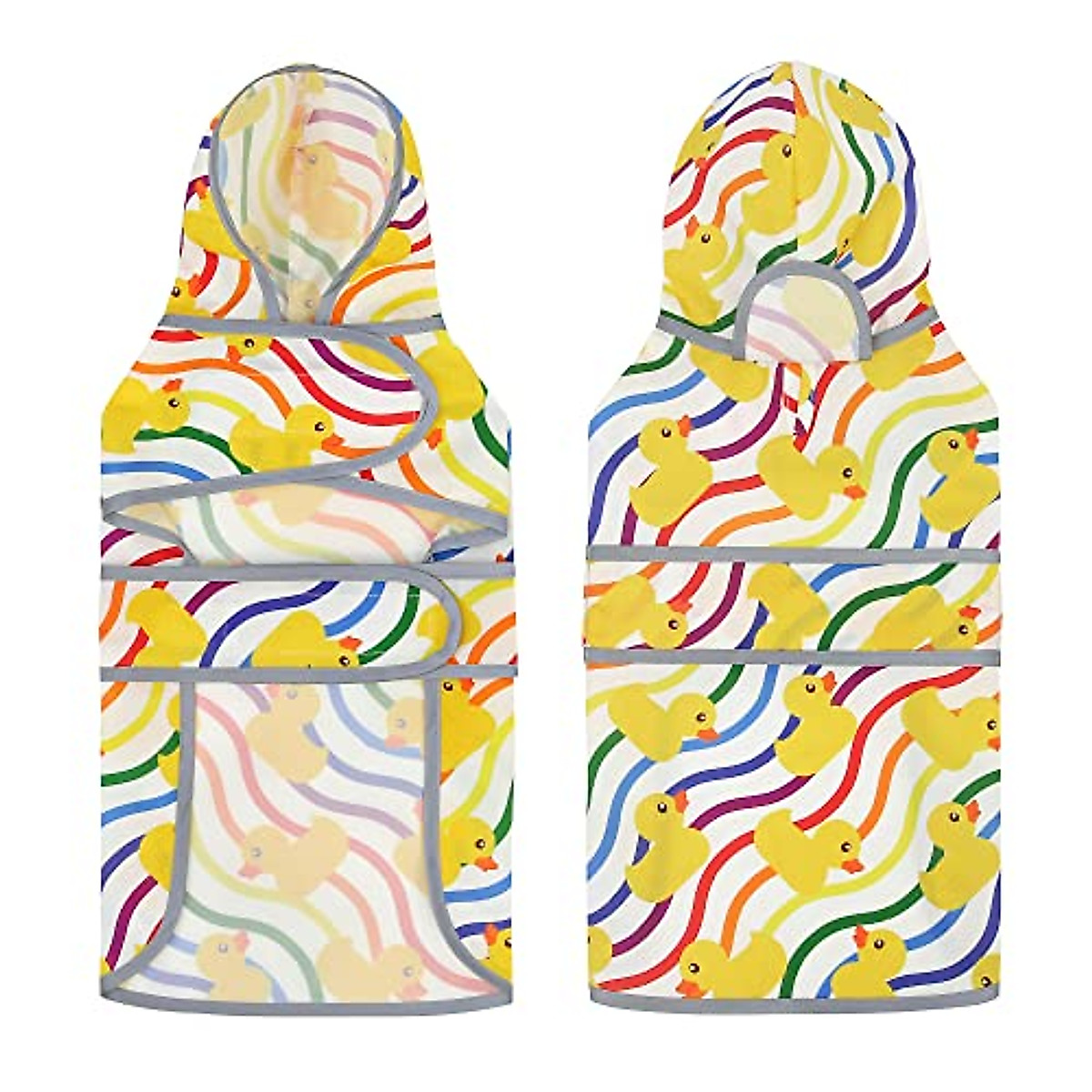 Small Dog Raincoat with Hood and Leash Hole, Waterproof Dog Rain Coats for Small Dogs, Reflective Dog Rain Jacket for Small Dogs