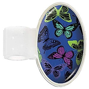 Prestige Medical Printed Stethoscope ID Tag, Butterflies Navy (Model: S8-BTN)