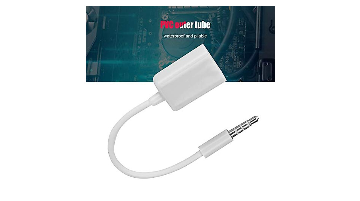 ASHATA 3.5mm to USB Audio Cable for Car AUX & U-Disk
