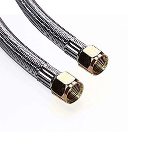 DOZYANT 6 Feet Propane Hose Extension with 3/8" Female Flare on Both Ends, Stainless Braided Propane Gas Line Pipe for RV, BBQ Grill, Propane Tank, Heater and More