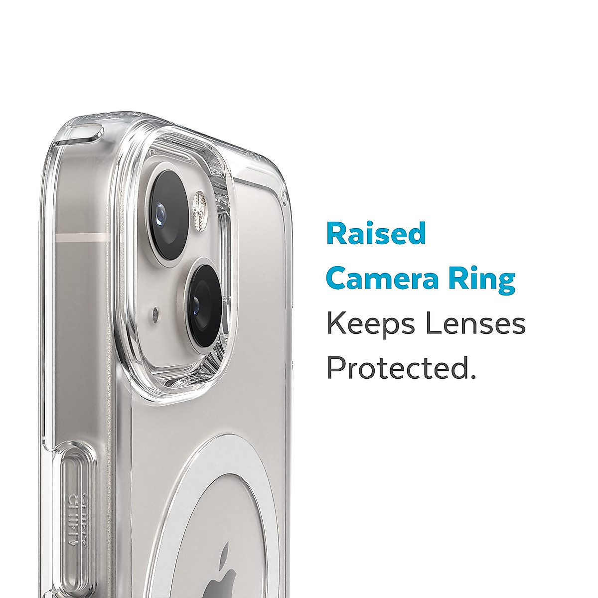 Speck Clear iPhone 14 & iPhone 13 Case - Slim, Built for MagSafe, Scratch Resistant & Drop Protection Clear Phone Case - Anti-Yellowing for 6.1" iPhone 13 & iPhone 14 Case - Dual Layer - GemShell