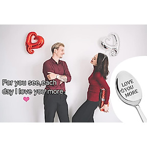 I Love You Gifts for Her His Valentines Day Gifts for Wife Girlfriend from Husband Boyfriend Anniversary Birthday Gift for Couples Coffee Spoon Gifts for Best Friends Family Member