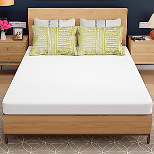 BLKMTY Queen Mattress 5 inch Memory Foam Mattress Cooling Gel Mattress Bamboo Charcoal Infused Mattress CertiPUR-US Certified for Cooler Sleep Supportive Relief Bed Mattress, White