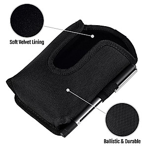 SOGCASE Scanner Holster Handle Series - Thick Quality, Large, Heavy Duty, Sturdy Metal Belt Clip, Durable, Pocket-Friendly, Compatible with Zebra Barcode, Black