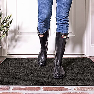 Mohawk Home Utility Floor Mat Solid Charcoal Grey (3' x 4') Perfect for Garage, Entryway, Porch, and Laundry Room