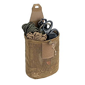 IDOGEAR Tactical Molle Dump Pouch Foldable Mag-Net Drawstring Recycle Pouch Recovery Tool Pack for Molle Belt Tactical Vest Backpack (Coyote Brown)