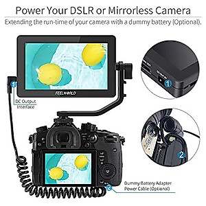 FEELWORLD F6 Plus+Battery + Charger +Carrying Case 5.5 inch Touch Screen DSLR Camera Field Monitor with HDR 3D LUT Small Full HD 1920x1080 Support 4K Input Output