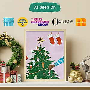 Pink Picasso Kits Color by Number Canvas Painting Kit | DIY 8x10 Premium Arts and Crafts Gift for Adults, Teens and Kids | Mid Century Merry Christmas