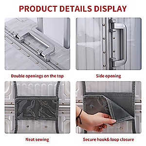 OZTDL 22 Inch Dust-proof See Through Luggage Cover Protector Bag PVC Full Clear Suitcase Cover Protectors Waterproof Transparent Travel Luggage Sleeve (22"=18.5" H x 16.0" L x 10.0" W)