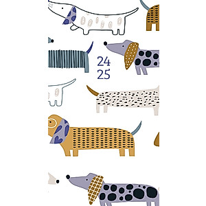Willow Creek Press Woof 2-Year January 2024 - December 2025 Monthly Pocket Planner (3.5" x 6.5")