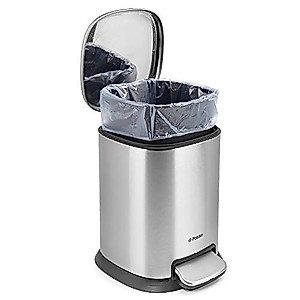 Polder 5-Liter Stainless Steel Step Can with 50 liner bags