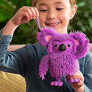 Eolo Jiggly Pets Kids’ Koala The Rubbery Walking Little Bear, Full Body Movement, Dancing, Shaking, Snappy Music, Sound Effects, Fantastic Stretchy Hair, Bright Purple, Ages 4+