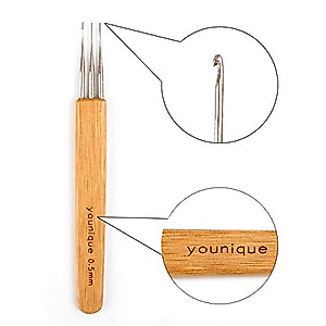 Dreadlocks Crochet Hooks for Hair 0.5mm (1 Hook, 2 Hooks, 3 Hooks) Crochet Needles for Hair Dreadlock Hair Weaving Dreadlock Hooks Tool Set