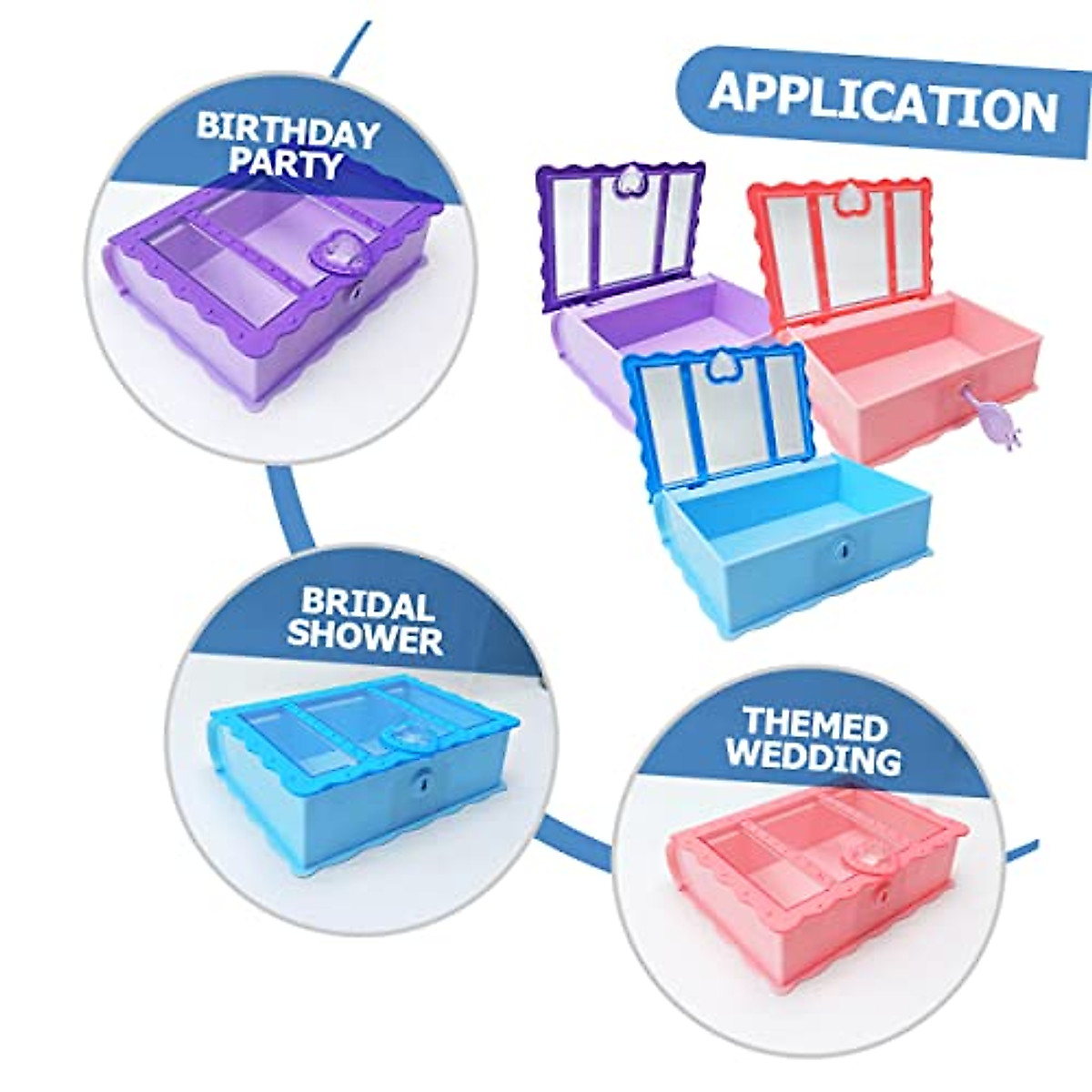 KOMBIUDA 3pcs Kids Stationary Cookie Gift Box Book Boxes Decorative Book Cartoon Box Candy Case with Lock Christmas Treat Box DIY Making Box Candy Storage Box Book-shaped Candy Box Toy Girl