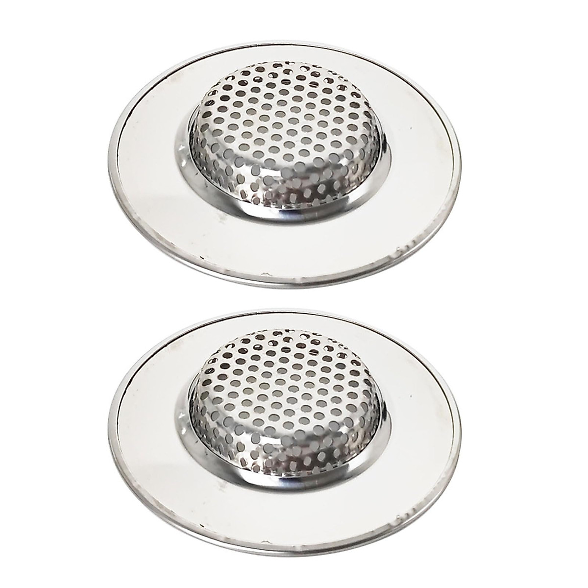 Haoyull 2pcs Kitchen Sink Strainer Plug Stainless Steel Hole Cover Bathtub/Shower Drain Cover Hair Catcher Sink Stopper, Dimensions as shown