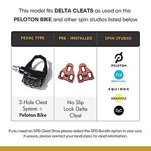 Tommaso Strada Mens Peloton Shoes with Pre-Installed Delta Cleats—Cycling Shoes for Men's—Cycling Shoes Delta Compatible—Indoor Cycling Shoes for Men—Cycling Road Bike Shoes—Spin Shoes Size US 10.5