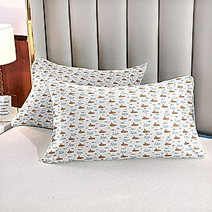JIJIWANG Submarine Coral Print Duvet Cover Sets Cal King with 2 Pillowshames Boys Girls Coastal Starfish Fish Print Comforter Cover Sets for Kids Bedroom Bedding Sets Soft Polyester