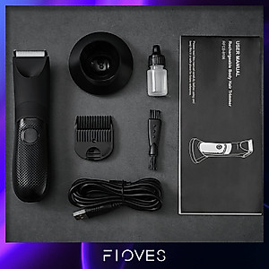 FLOVES Back Shaver for Men - 3 Magnetic Cartridges, 3-Layer Blades Razor with Swiveling Shaving Head, Mens Body Hair Trimmer Wet or Dry Shave (Black Golden)