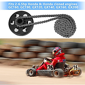 Centrifugal Clutch, Go Kart Clutch 3/4 Bore 10T with #40 41 420 Chain for Mini Bike, Go Kart, predator 212, Lawnmower and Honda GC GX 2-6.5HP Engine GC160 GC190 GX120 GX140 GX160 GX200