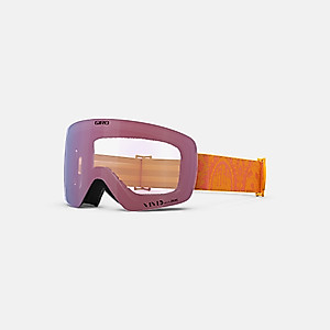 Giro Contour RS Ski Goggles - Snowboard Goggles for Men & Women - Tiger Lily/Monarch Orange Filmore Sun Strap with Vivid Rose Gold/Vivid Infrared Lenses