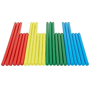 Rhythm Lummi Sticks for Kids, Toddler Music Toys, 11.75 in, 7.9 in (24 Pieces)