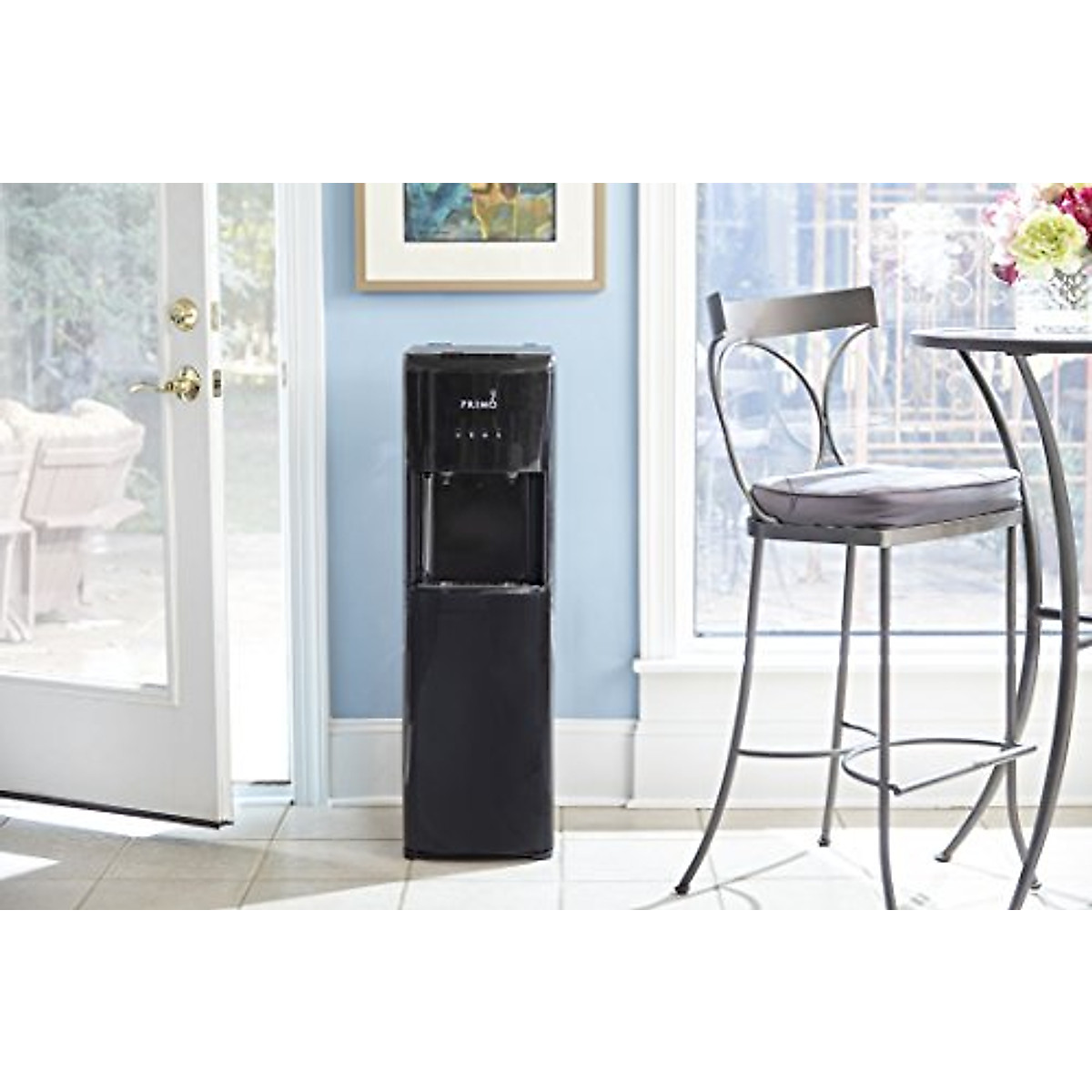 Primo Bottom-Loading Water Dispenser - 2 Temp (Hot-Cold) Water Cooler Water Dispenser for 5 Gallon Bottle w/Child-Resistant Safety Feature, Black