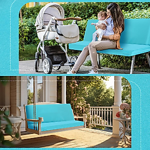 SmoothNovelty 42x18 Inch Patio Bench Cushion Covers Outdoor Waterproof UV Protection Loveseat Swing Replacement Cover with Tie Zipper Adjustable Strap Garden Seat Sofa Furniture Cushion Cover