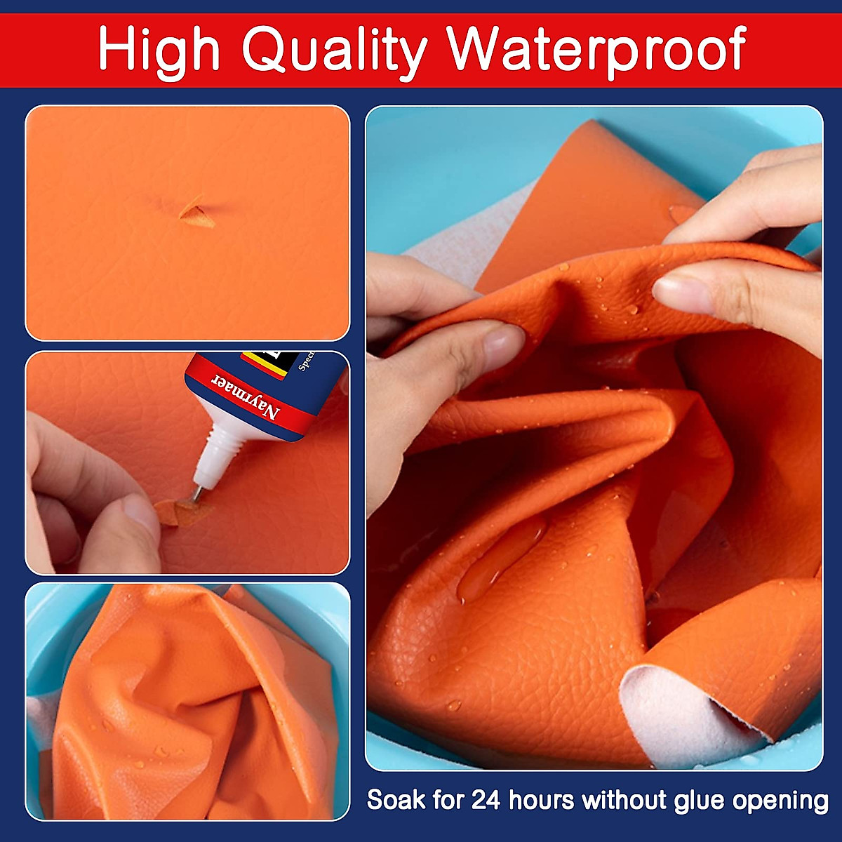 Nayrmaer Leather Glue, Special Fabric Glue Permanent Clear Washable for Bonding Between Leather and Leather, Leather and Substrates of Different Materials (Leather glue-001)