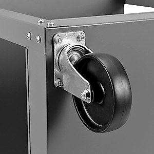 Global Industrial Multi-Level Steel Shelf Truck, 4 Shelves, 800 Lb. Capacity, 36"L x 24"W x 60"H