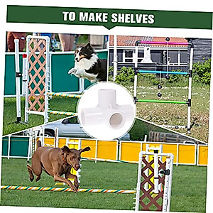 YARNOW PVC 50 Pcs Water Pipe Elbow Frame Hangers Clothes Rack with Shelf A Frame Tent PVC Dress Hangers PVC Pipe Fittings Pipe Connector for Storage Frame PVC Pipe Tee White