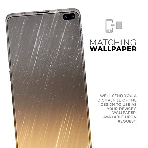 DesignSkinz Scratched Gold and Silver Surface Protective Vinyl Decal Wrap Skin Cover Compatible with The Samsung Galaxy S20 (Screen Trim & Back Glass Skin)