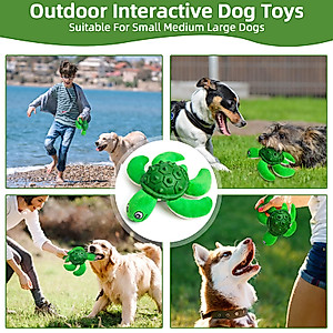 Durable Sea Turtle Squeaky Dog Toy – Bite-Resistant Plush & Rubber Chew Toy for Small, Medium, Large Dogs | Tough, Interactive Toy for Aggressive Chewers & Puppy Teething