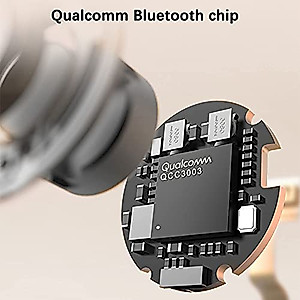 ESSONIO Bluetooth Headphones Wireless Earbuds Neckband with mic Noise Cancelling Wireless Headset 400 Hours Standby timefor Sports (in Ear Black)